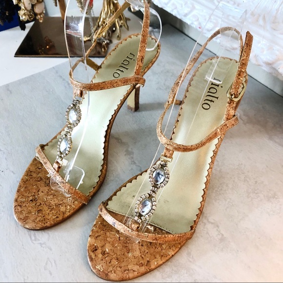 Rialto | Shoes | 32 Rialto Player Cork Heeled Sandals | Poshmark